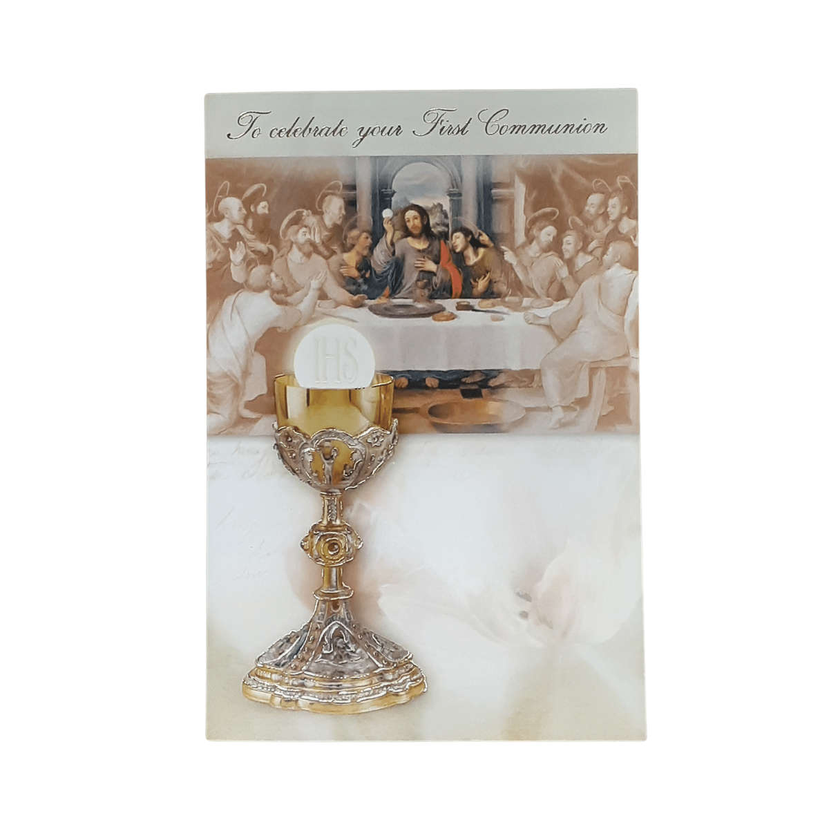 Deities, Statues & Plaques - Last Supper First Holy Communion Card for ...