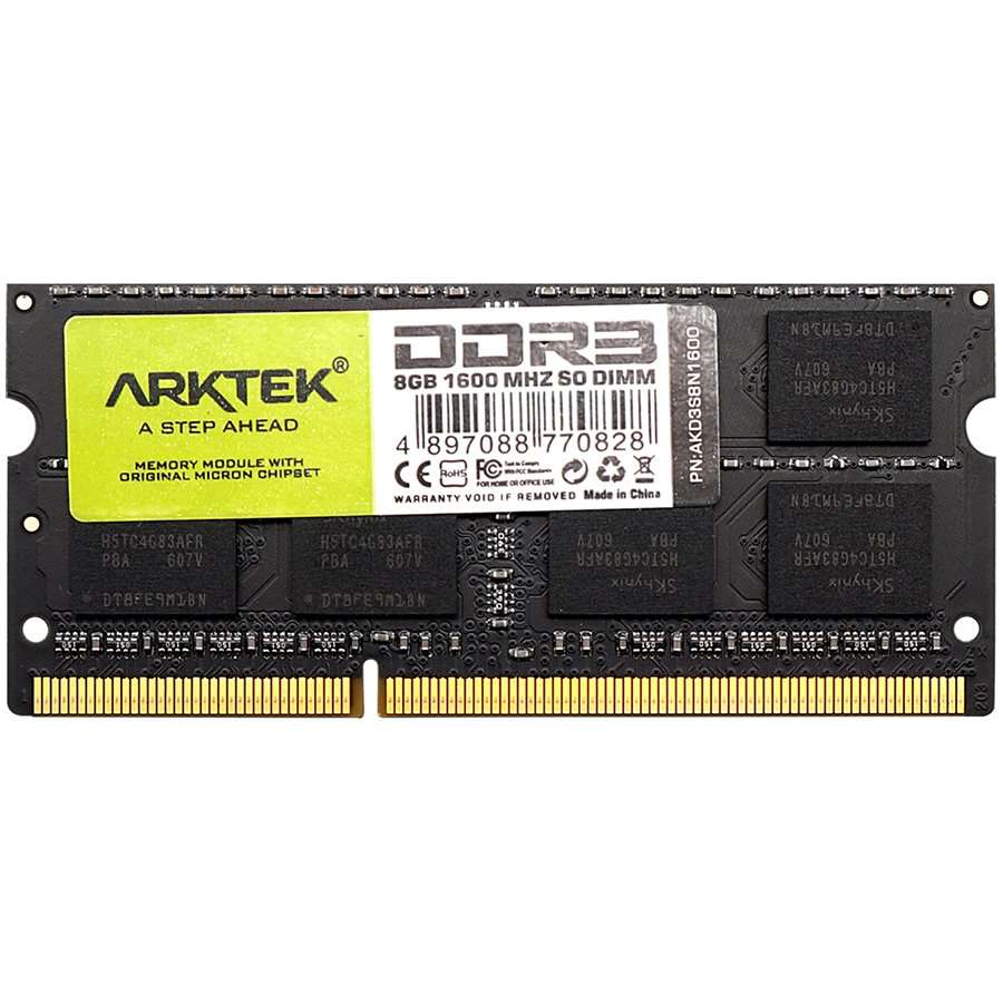 Memory (RAM) - Arktek Memory 8GB DDR3 PC-1600 SO-DIMM RAM Module for ...
