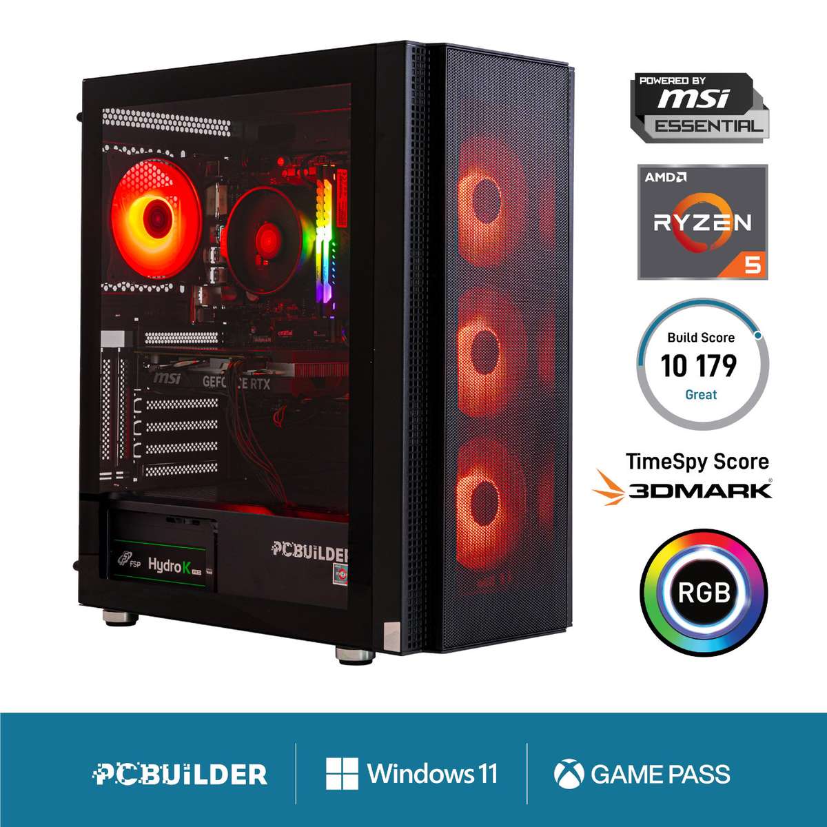 PC Desktops & All-in-Ones - PCBuilder AMD Ryzen 5 5600X BARRICADE Windows 11 Gaming PC was ...