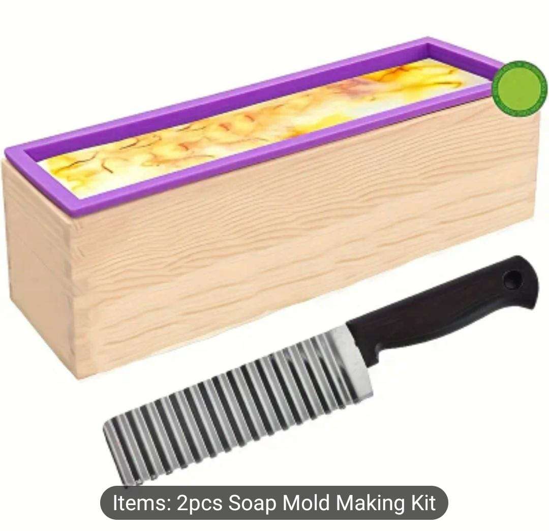 Moulds - Soap Mould Box Set with Stainless Steel Wavy Scraper was ...