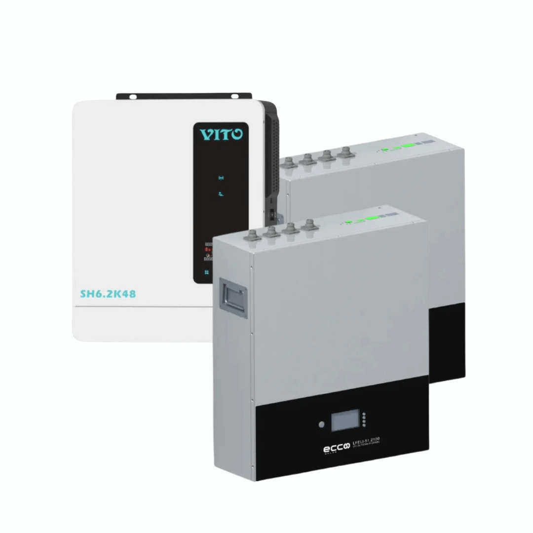 Inverters - 8.2KVA Vito MPPT Hybrid Inverter + 2x 5.12kWh 100AH Lithium ...
