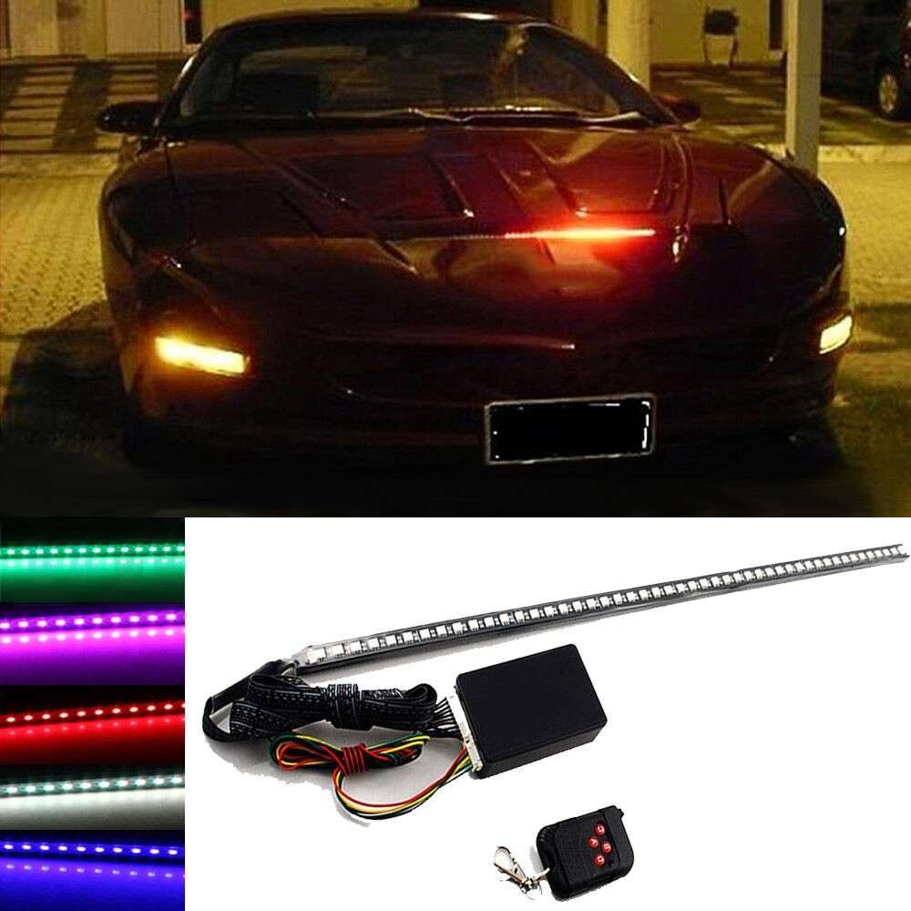 Daytime Running Lights - 7 Color 48 LED RGB Scanner Flash Car Strobe ...
