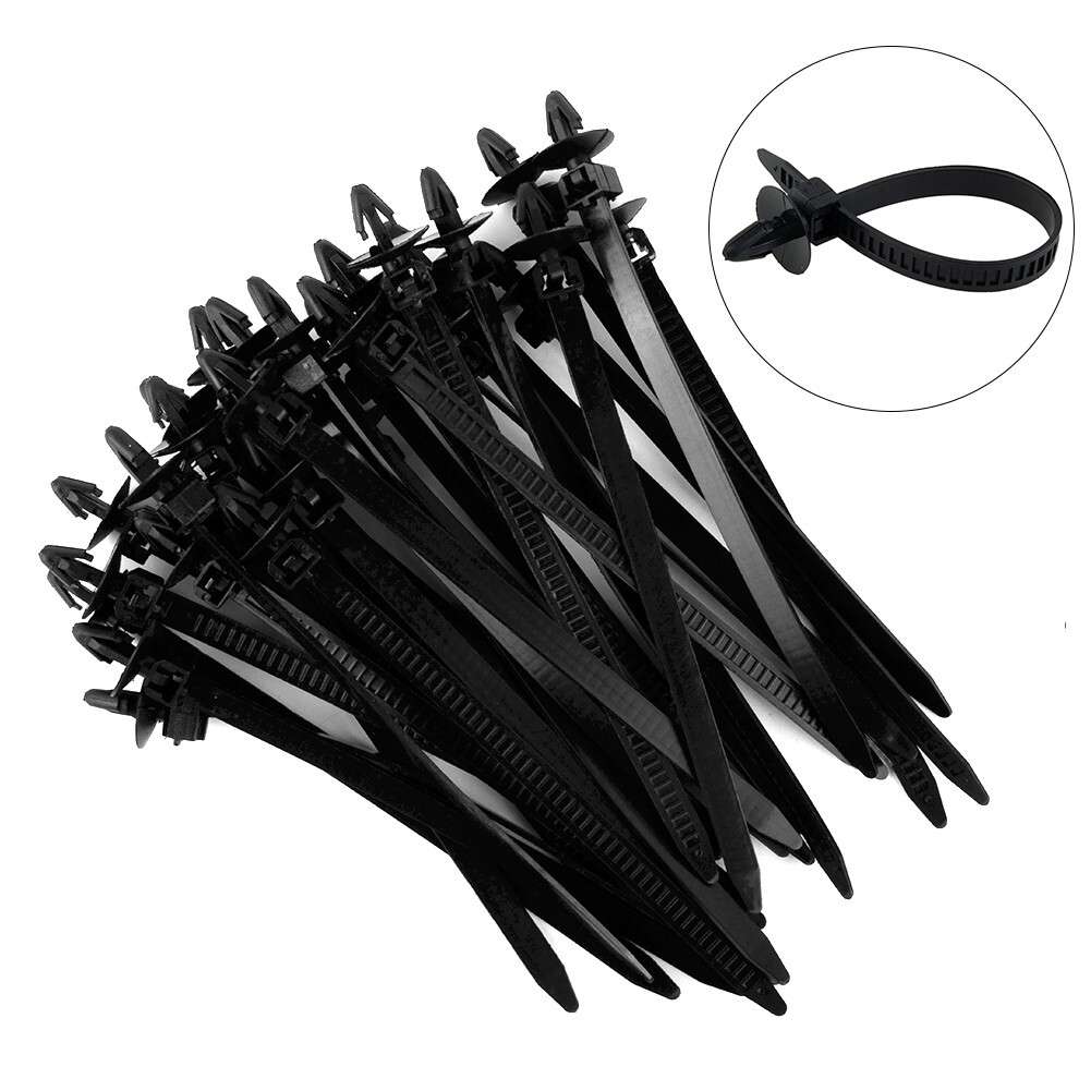 Jumper Cables - Zip Cable Ties 30pcs Black For Car Wire Ties Retainer ...