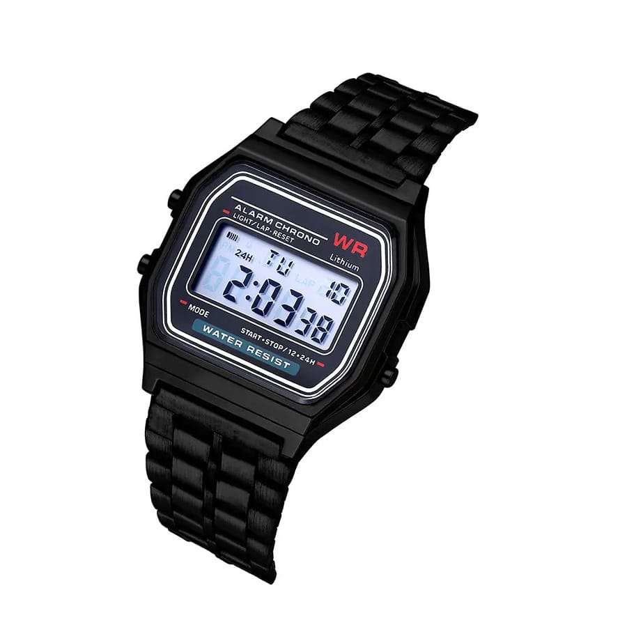 Men's Watches - Retro Classic Design Steel Digital Wristwatch (black ...