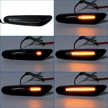 Lights - Pair Dynamic Flow Side Marker Lights Yellow/Whte For BMW E46 ...