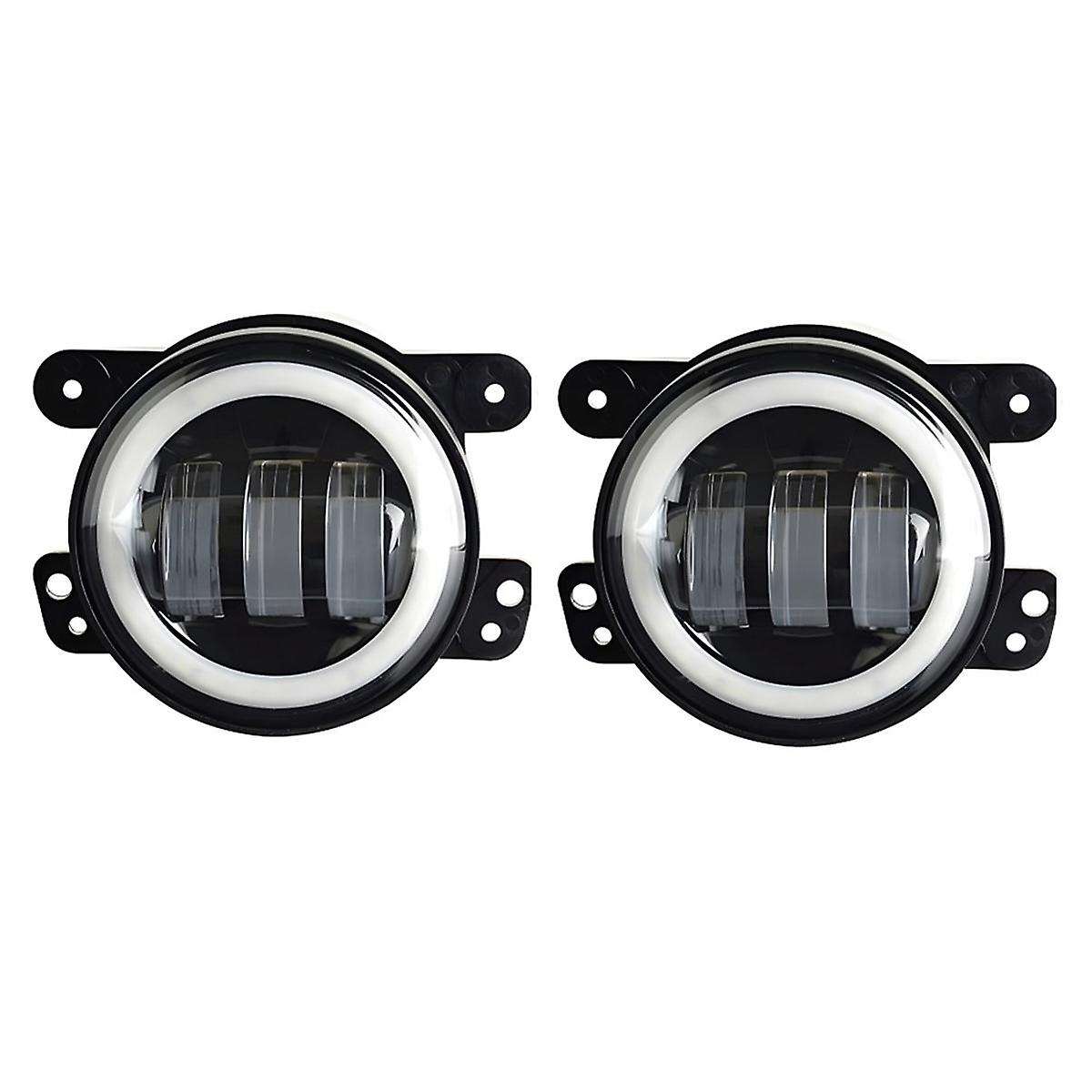 Other - 4 Inch Led Fog Lights Halo Ring Work Light for Jk, with Blue ...