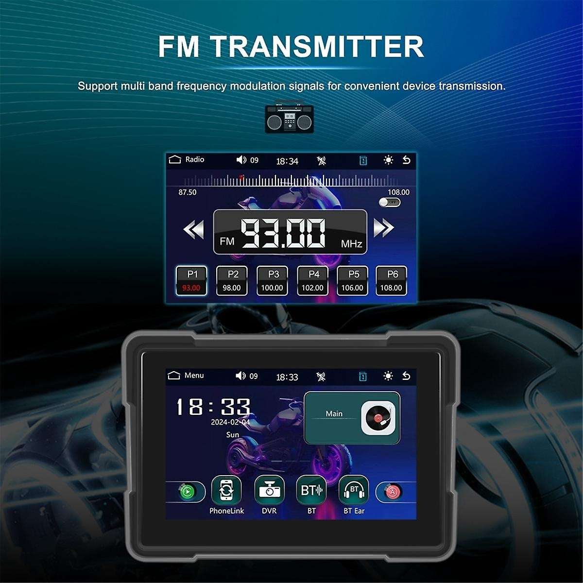 Other - 5 Inch Motorcycle Wireless Carplay Android Auto Portable Smart ...