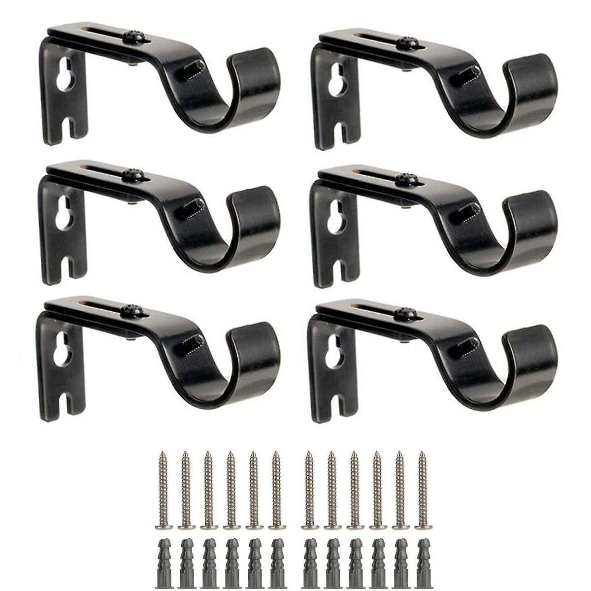 Other Tools - 6 Pieces Curtain Rod Brackets Adjustable Curtain Brackets ...