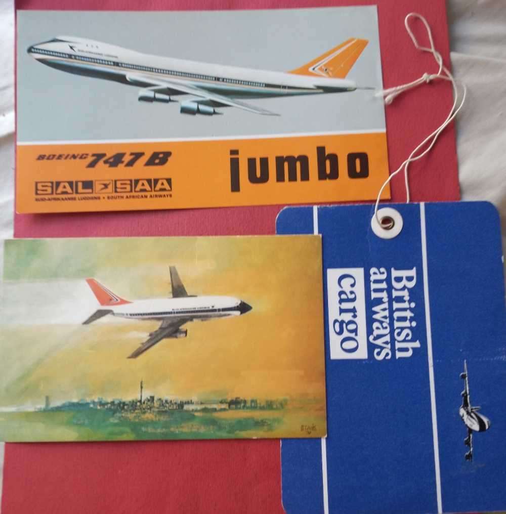 Flight - Saa boeing 747 x2 pos cards+ba cargo ticket for sale in Port ...