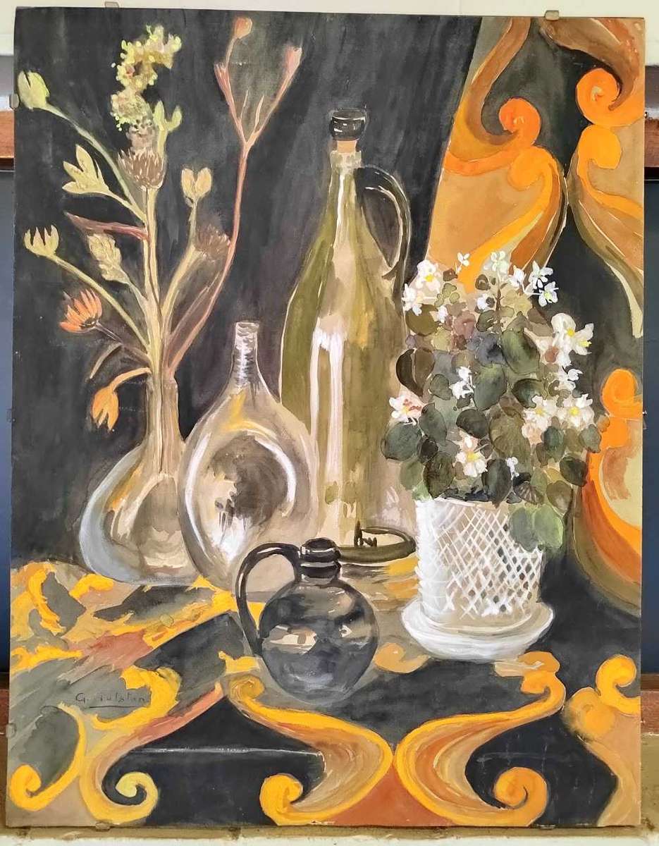 Paintings - GERALDINE GULSTON (SA 20th CENTURY) mixed media. was sold ...
