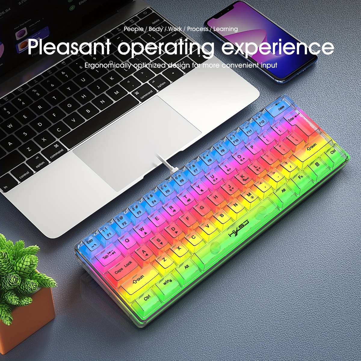 Keyboard & Mouse Bundles - 61-Key Transparent Membrane Keyboard was ...