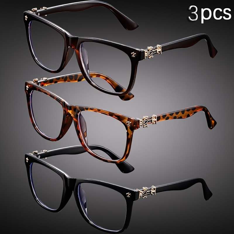 Sunglasses - Glasses Color Black Golden Brown Leopard Print Quantity3 ...