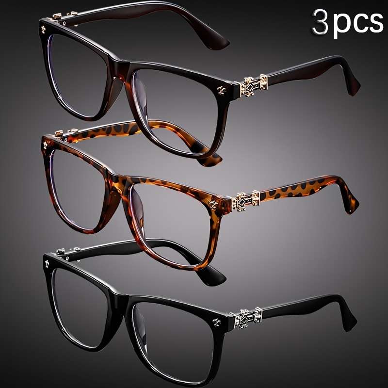 Sunglasses - Glasses Color Black Golden Brown Leopard Print Quantity3 ...