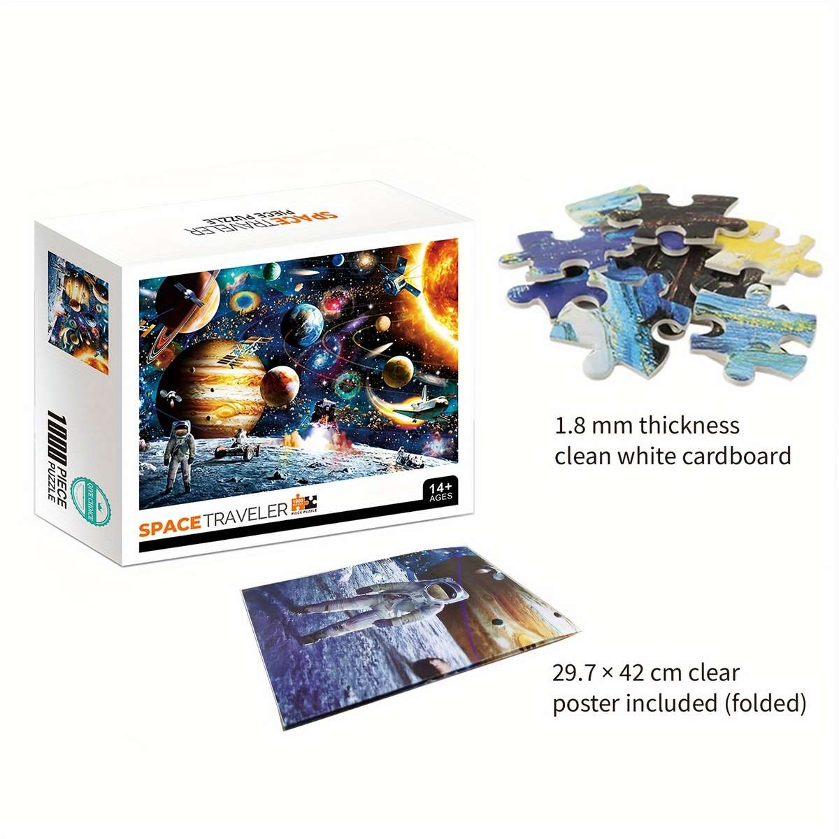 Other Puzzles - 1000pcs Space Traveler Jigsaw Puzzle Vibrant Outer ...