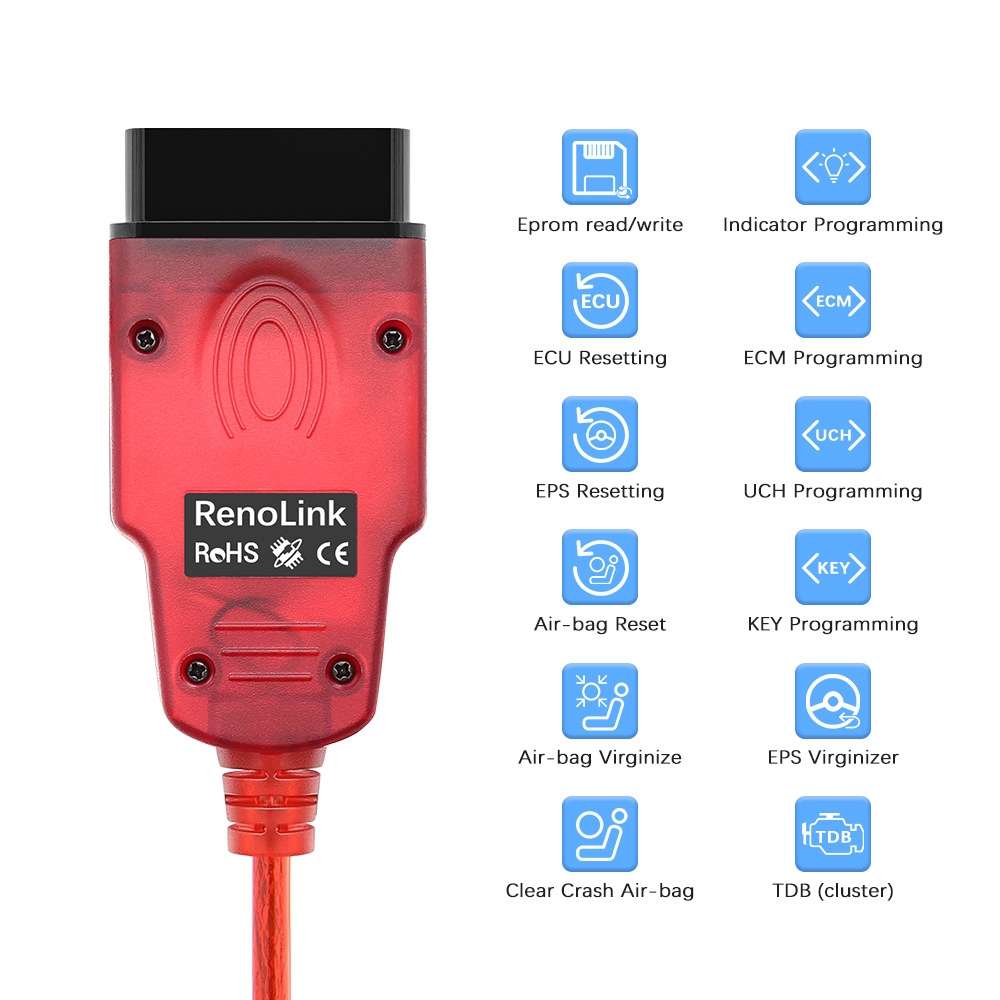 Scanners - For Renault Renolink V2.10 Car Diagnostic OBD OBD2 ECU ...