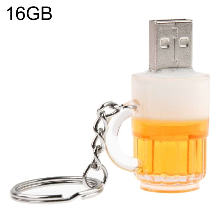 Flash Memory Drives - Beer Keychain Style USB Flash Disk with 16GB ...