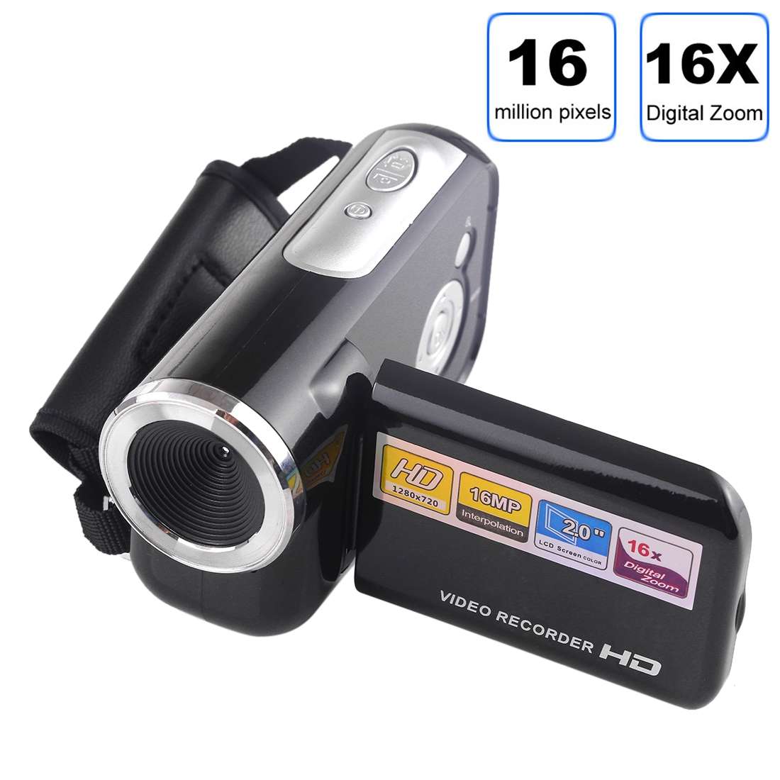 Compact Point & Shoot - 1280x720P HD 16X Digital Zoom 16.0 MP Digital ...