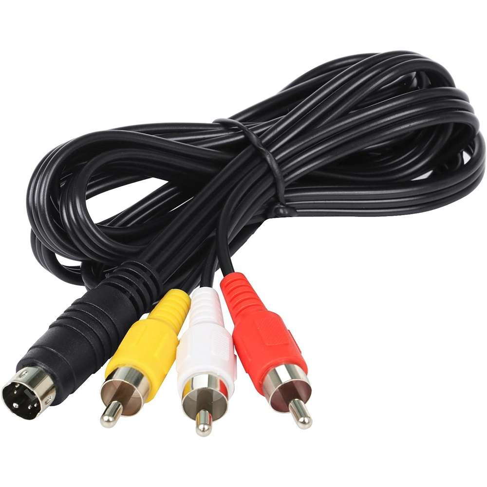 Video Cables & Adapters - 4 Pin S-Video to 3 RCA AV TV Male Cable ...