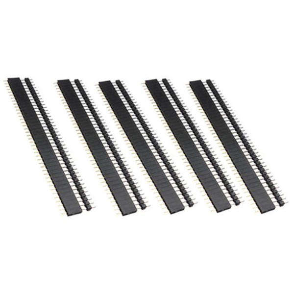 Headers & Terminals - 100 Pair 40 Pin Header 2.54mm Male Female SIL ...