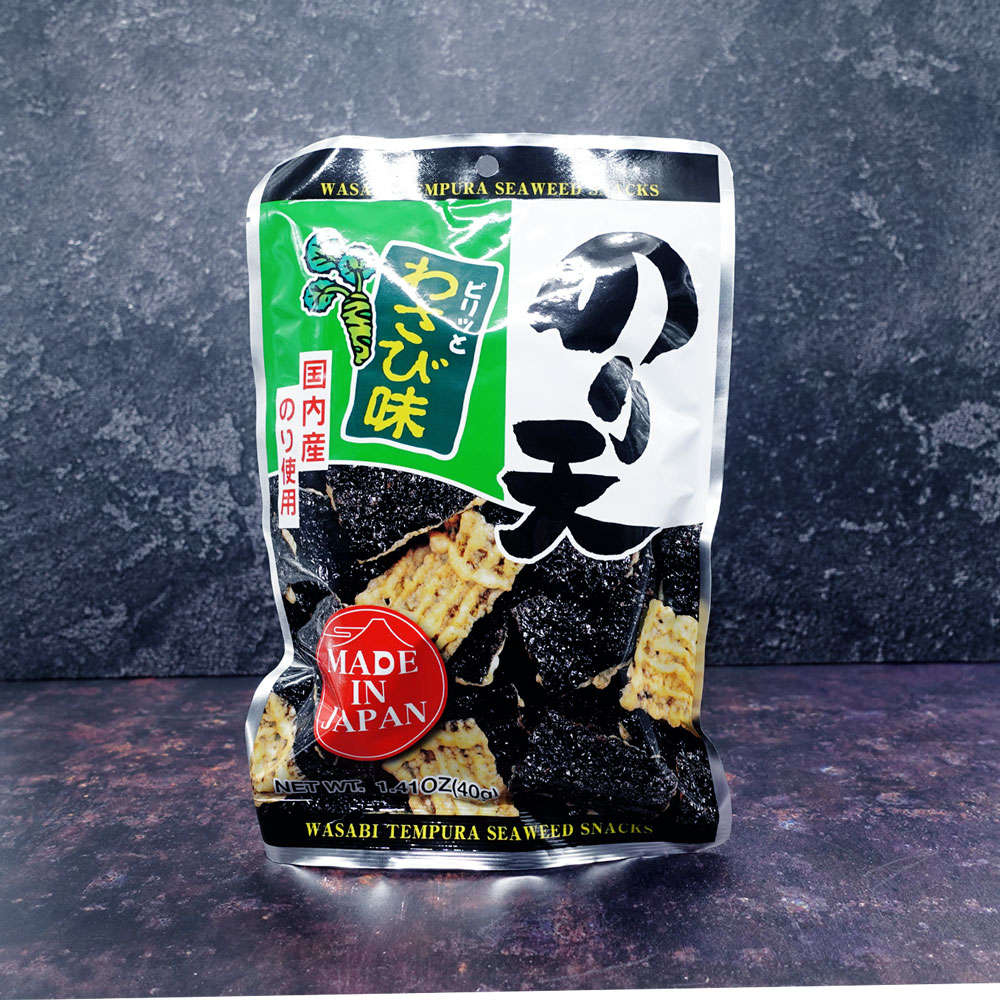 Indian, Asian & Mexican Foods - Noriten Wasabi Tempura Seaweed Snack ...