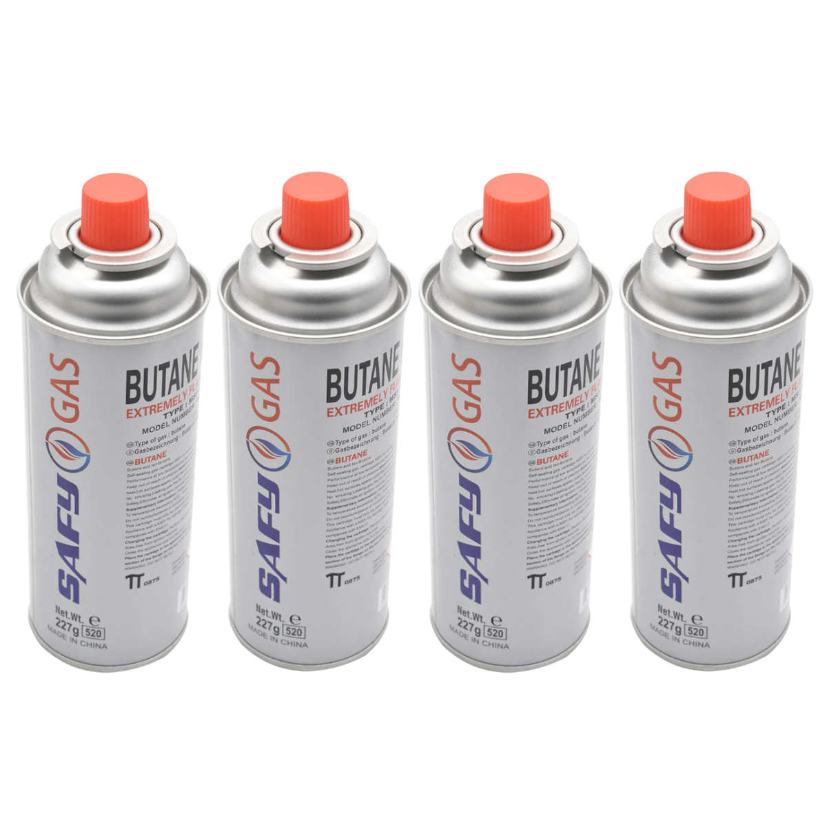 Stoves, Burners & Gas Cylinders - Pack of 4 SAFY gas - Butane Canisters ...