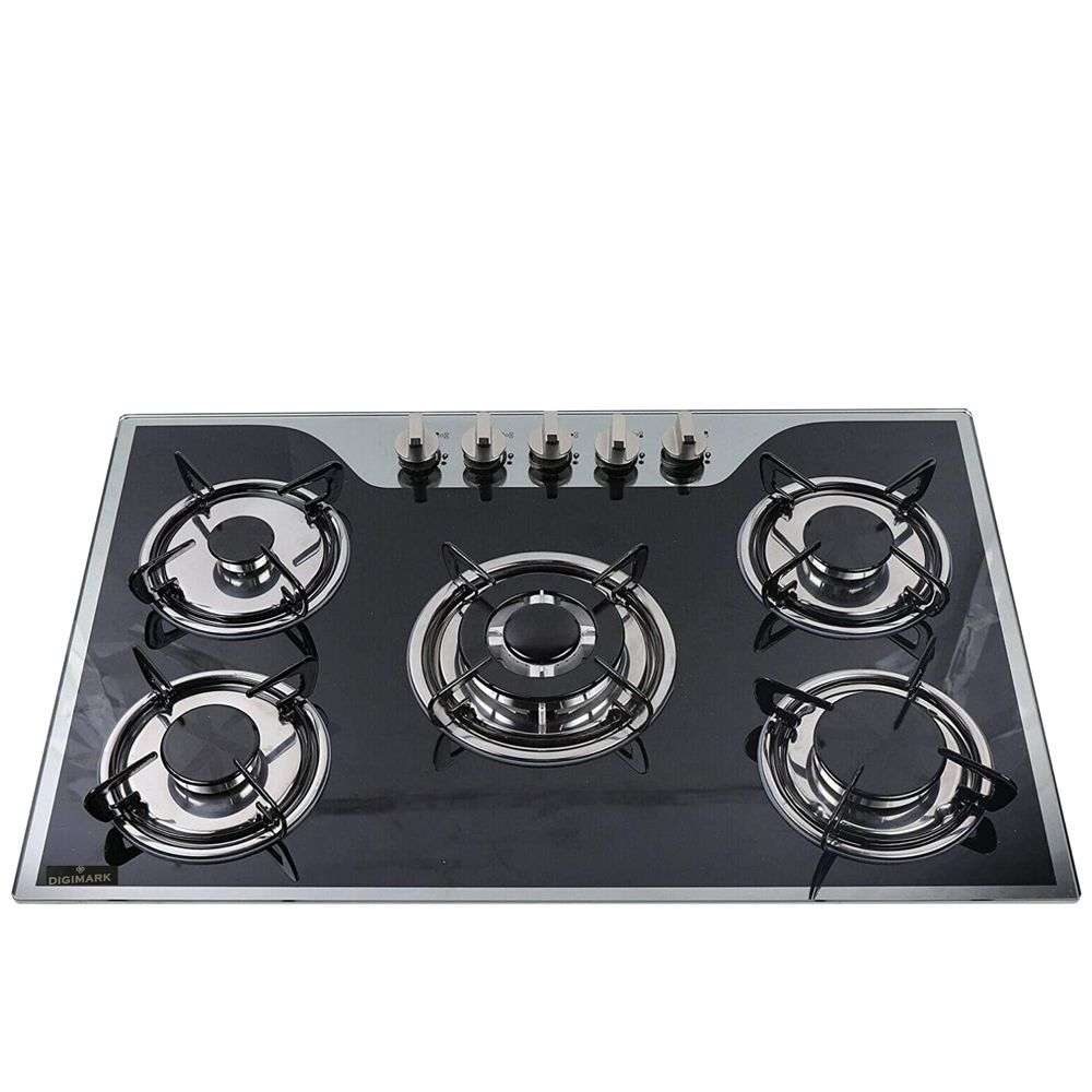 Hobs - Digimark Glass Top Gas Stove - 5 Burner 77x51cm was sold for ...