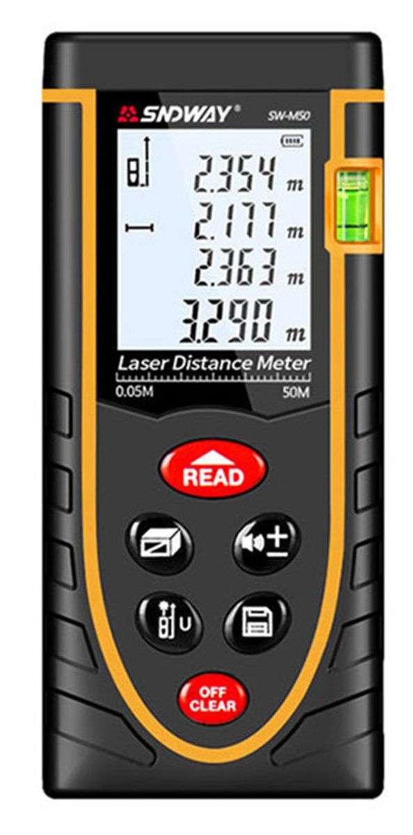 Measuring Tools & Sensors - SNDWAY 50M Laser Distance Measure 50 Meters ...