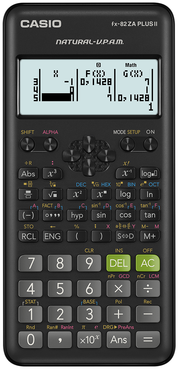 Calculators - Casio FX-82ZA Plus II Scientific Calculator - Black for ...