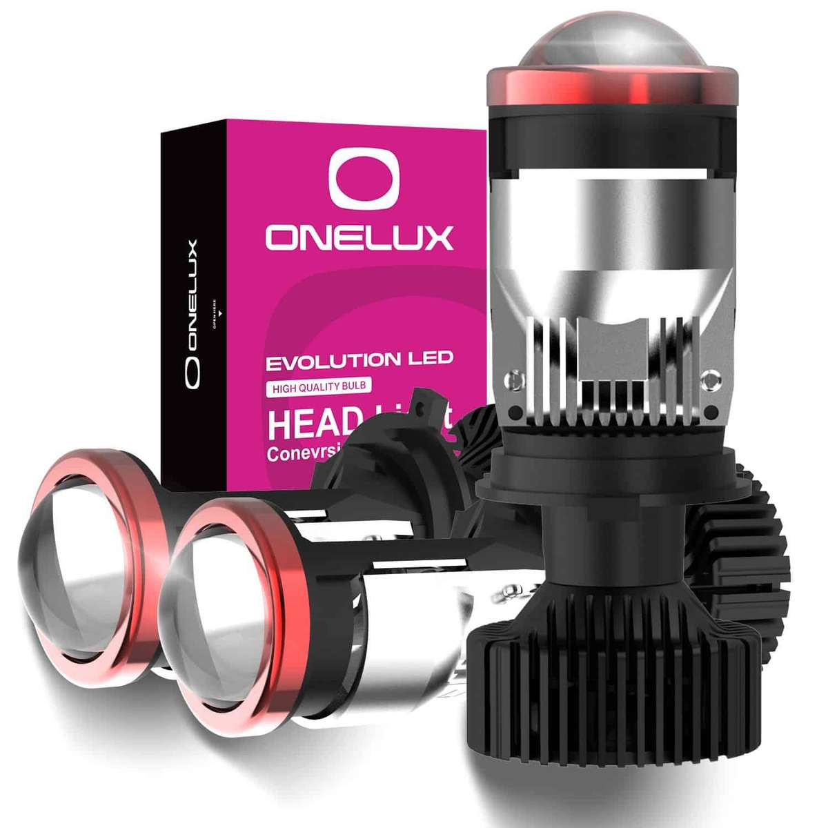 Headlights - H4 3D Mini Condenser Lens Car Led Bulb Projector Headlight ...