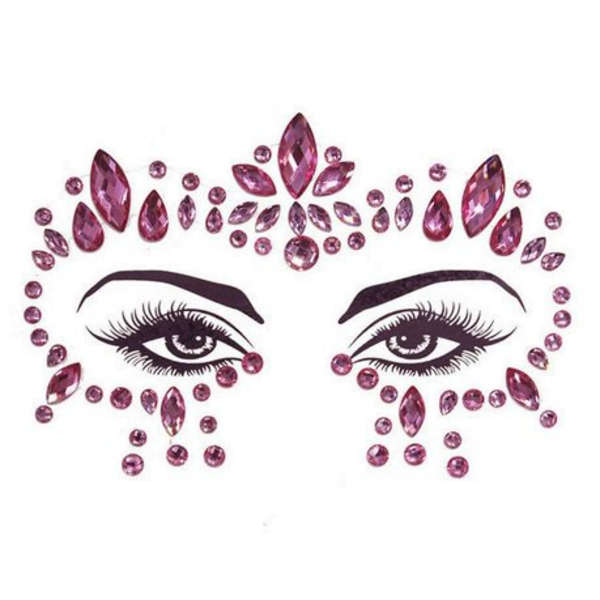 Party Decor - Rhinestone Face Art Party Stickers (Set of 3) was listed ...