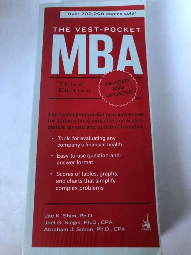 Business, Finance & Law - The Vest-Pocket MBA - J.K.Shim and Other for ...
