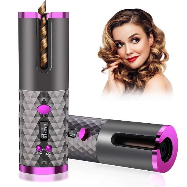 Curling Tongs - Aorlis AO-49941 Rechargeable Professional Automatic ...