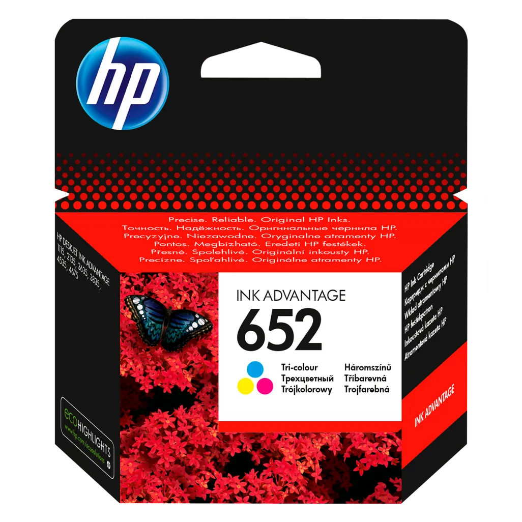 Ink Cartridges - HP 652 Tri-color Original Ink Advantage Cartridge for ...