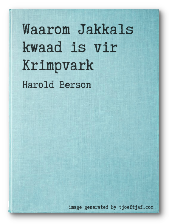 Afrikaans - Waarom Jakkals kwaad is vir Krimpvark for sale in Cape Town ...