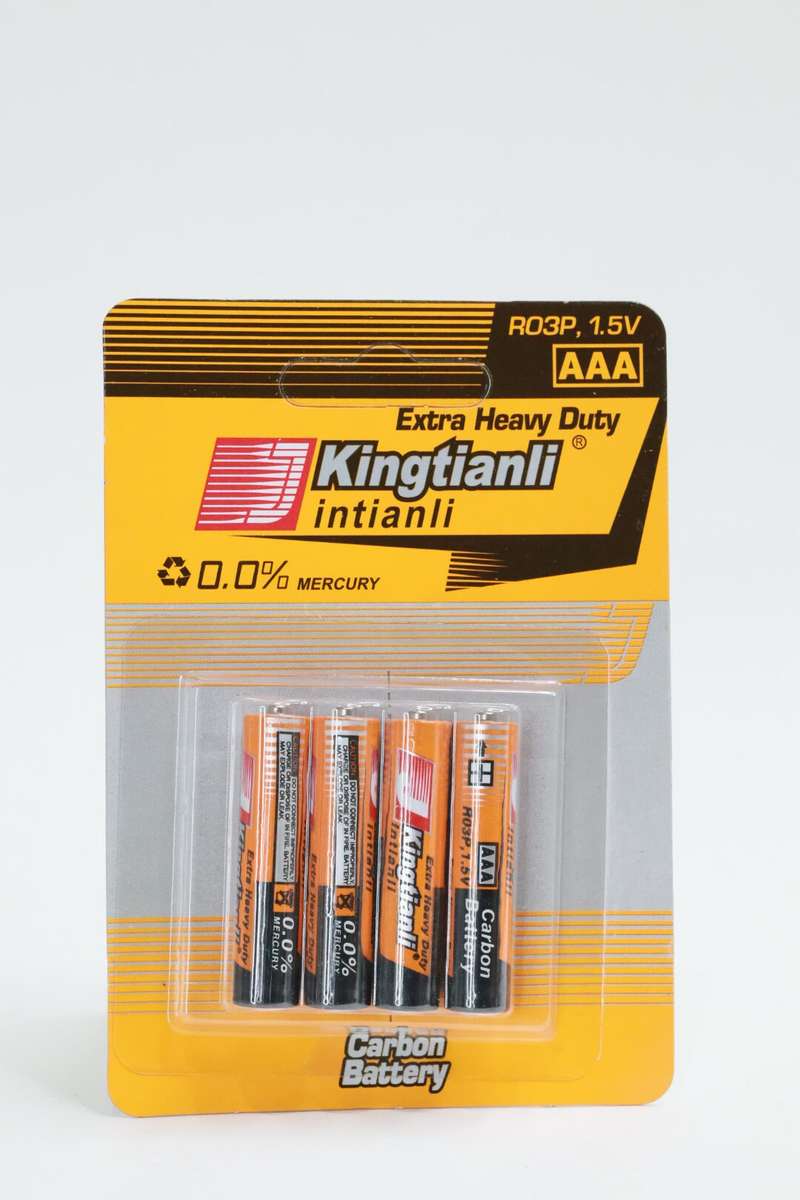 Single Use Batteries - Extra Heavy Duty AAA Carbon Batteries Pack Of 4 ...