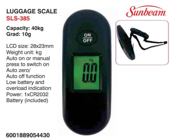 Digital Scales - Sunbeam luggage scale (SLS-385) was listed for 157.00 ...