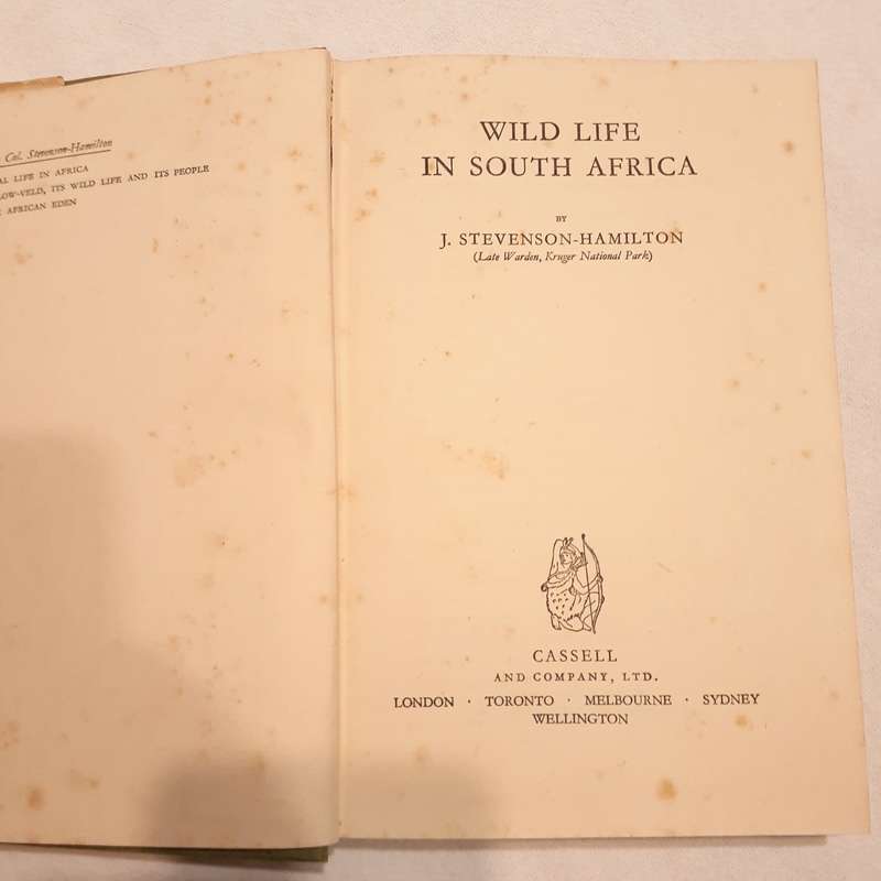 Africana Books - Wild Life in South Africa - J Stevenson-Hamilton ...