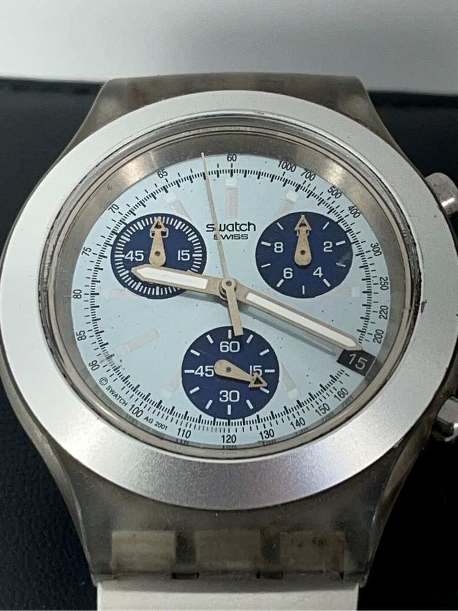 Men's Watches - Swatch Irony Diaphane Gents Chronograph was sold for 400.00 on 30 Nov at 22:00 ...