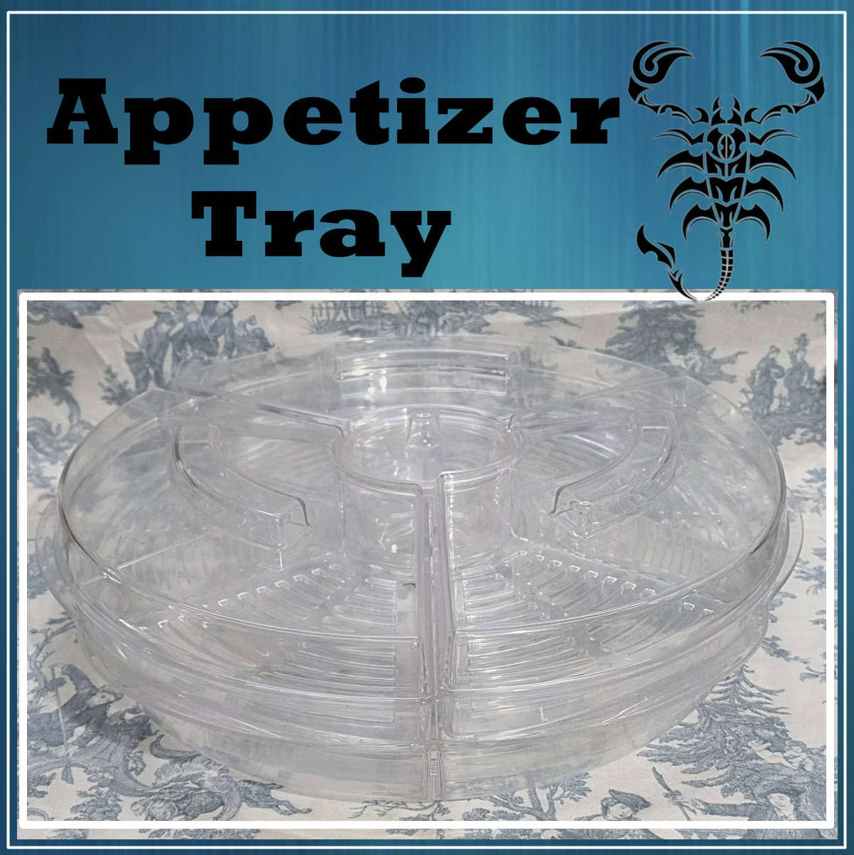 Serving Trays - Clear Acrylic Appetizer Tray with Compartments for sale ...