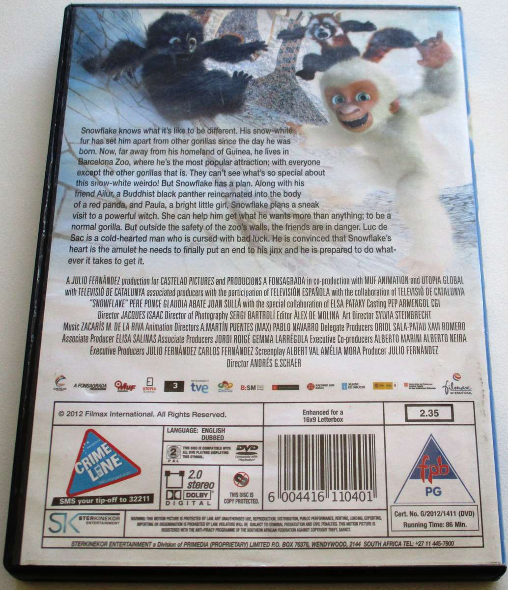 Movies - SNOWFLAKE The White Gorilla DVD [BBOX 11] for sale in Cape ...
