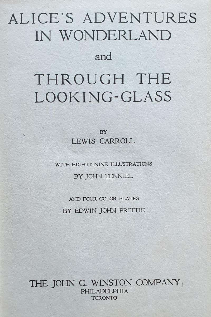 Children's Books - * 1923 * Alice's Adventures in Wonderland & Through the Looking-Glass (Lewis ...