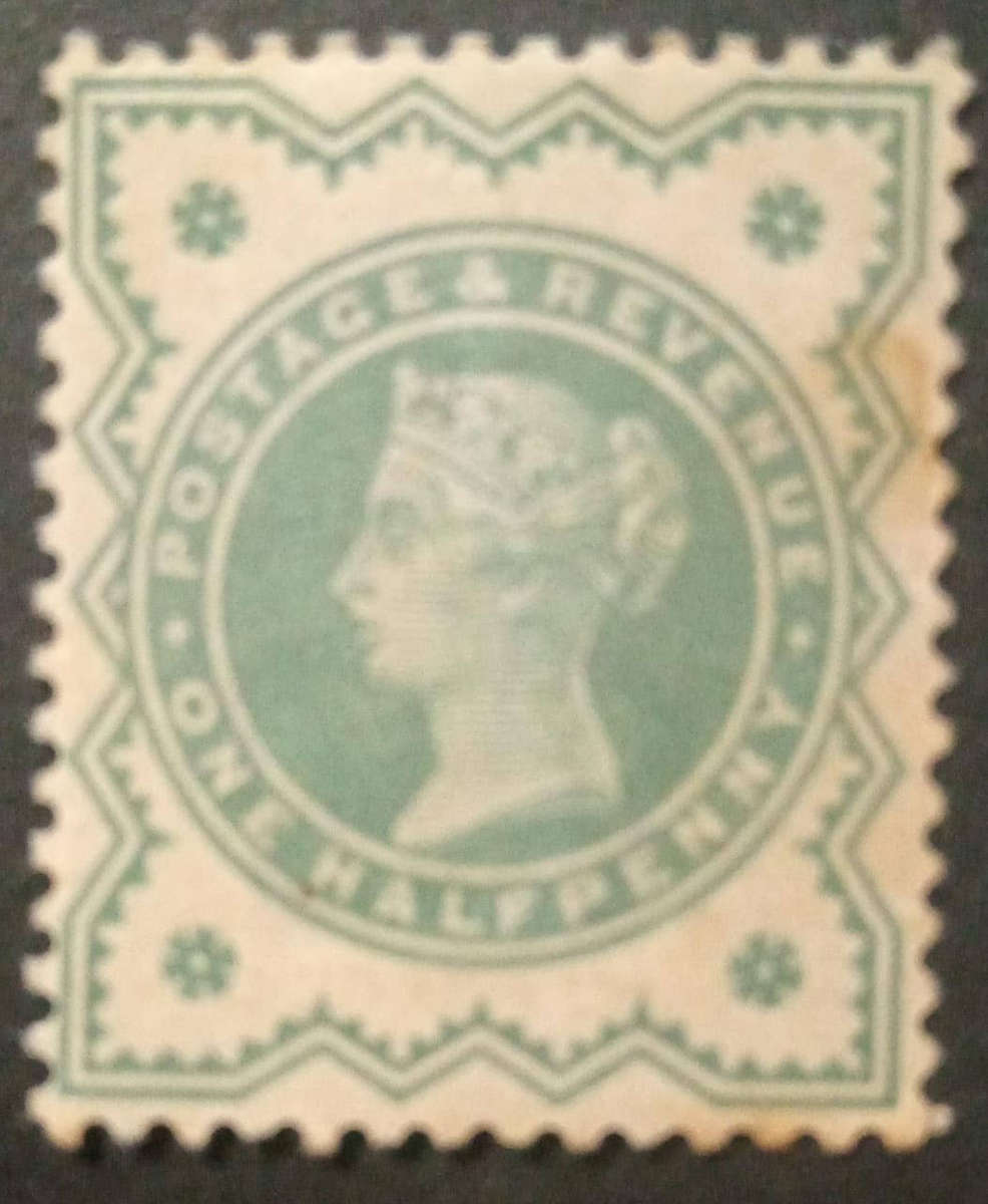 Colonial Britain - Great Britain Queen Victoria One Halfpenny Green ...