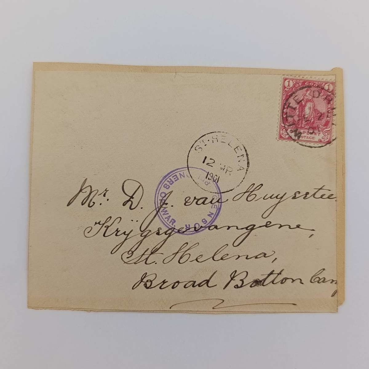 Republic of South Africa - Boer War POW letter fronts stuck back-to-back - See description for ...
