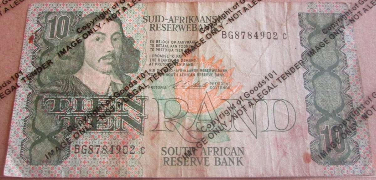 CL Stals - Ten Rand Republic of South Africa Serial Nr BG8784902C was ...