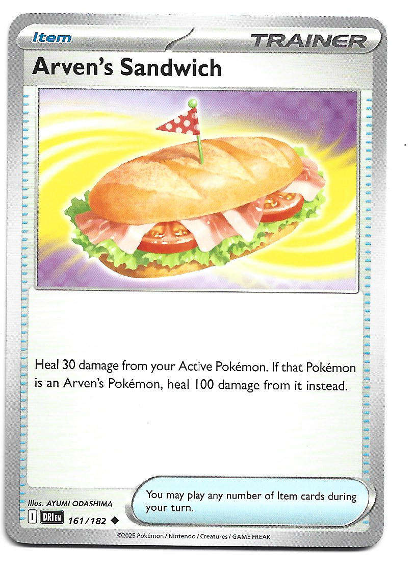 Trading Cards - ARVEN's SANDWICH - UNCOMMON 161/182 POKEMON TCG ...