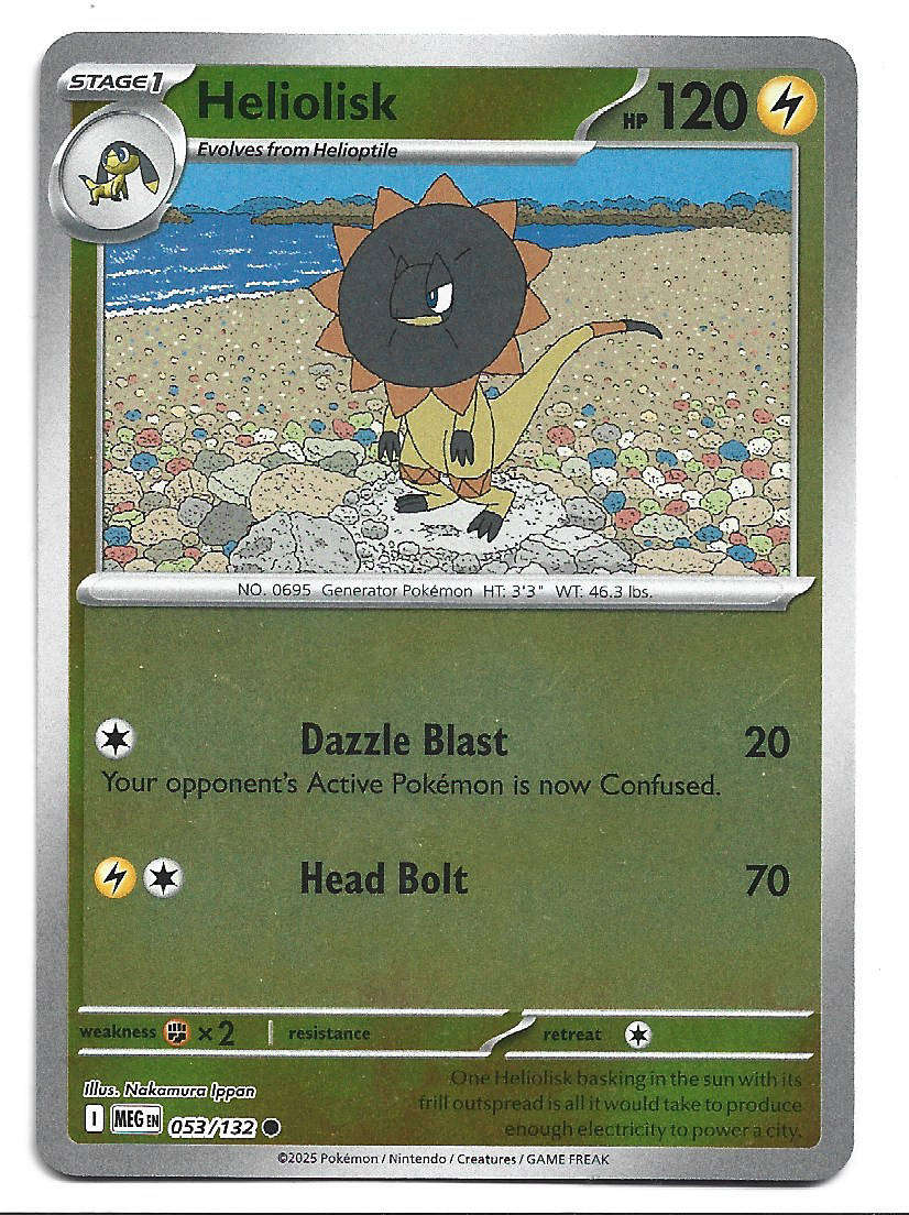Trading Cards - HELIOLISK - REVERSE HOLO 53/132 POKEMON TCG MEGA ...