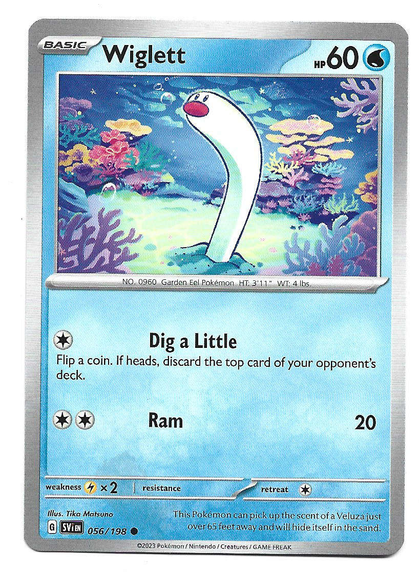Trading Cards - WIGLETT - COMMON 56/198 POKEMON TCG SCARLET & VIOLET ...