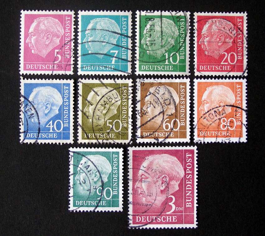 Germany & Colonies - WEST GERMANY - President Heuss Definitive 1954 was ...
