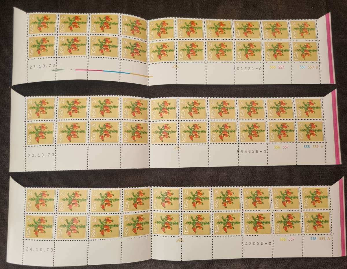 Republic of South Africa - RSA 1974 2ND DEF 2c DOUBLE BOTTOM ROWS OF ...