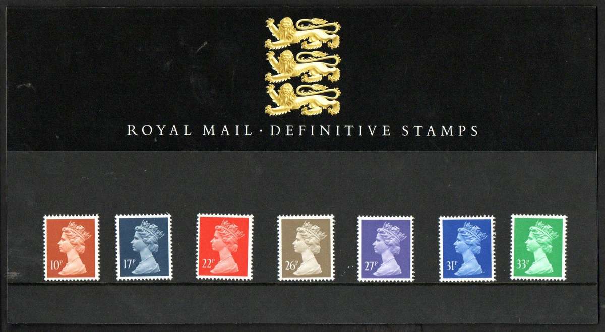 England - GB 1996 QEII MACHIN DEFINITIVE STAMPS PRESENTATION PACK NO 22. AS PER SCANS. CV GBP 9 ...